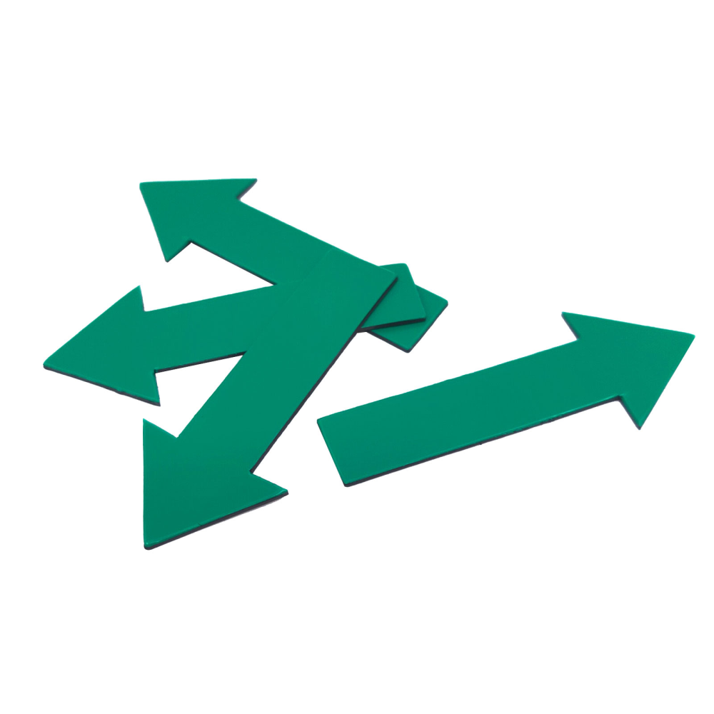 Grøn pil 7x3 cm. - magnetfolie